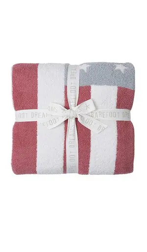 Barefoot Dreams Cozychic American Flag Blanket