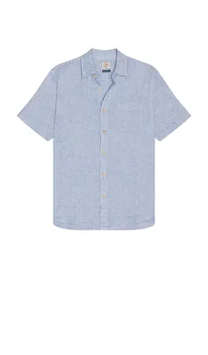 Faherty Brand Short Sleeve Palma Linen Shirt In . Also