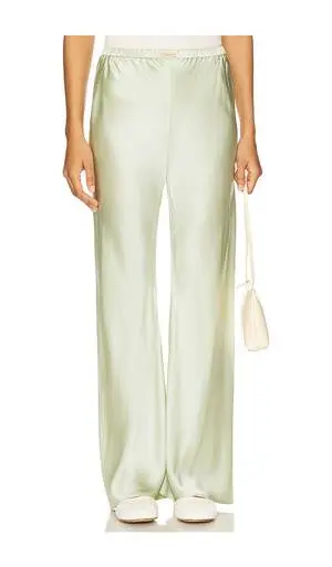 Comme Si Bias Cut Silk Pants - Mint
