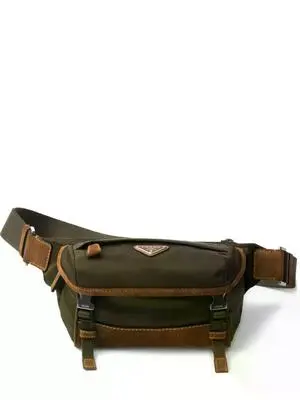 Prada Canvas Utility Shoulder Bag - Green