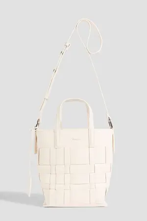 3.1 Phillip Lim Odita Mini Woven Leather Bucket Bag - Off-white