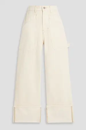 Veronica Beard Dylan High-rise Straight-leg Jeans - Ecru