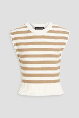 Veronica Beard Vera Striped Vest - Off-white