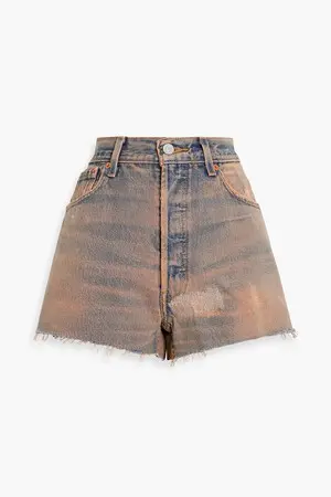 RE/DONE WITH LEVI'S Distressed Levi's Denim Shorts