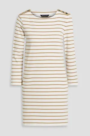 Veronica Beard Ruta Striped Mini Dress - Off-white