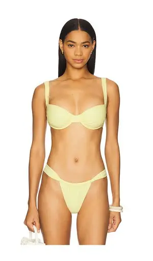 LOVERS AND FRIENDS Chasing Sunsets Bikini Top - Yellow