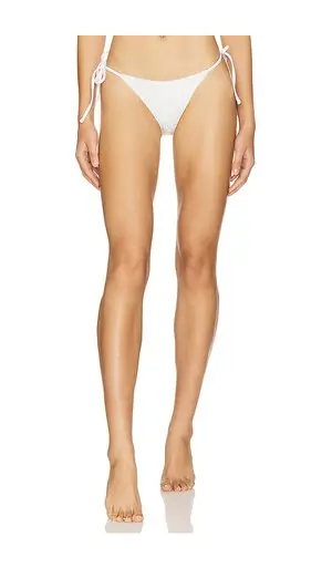 STONE COLD FOX X Evelyn Eyelet Bikini Bottom - White