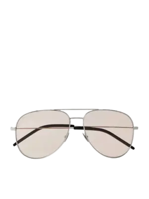 Saint Laurent Classic 11 Aviator-style Sunglasses - Silver