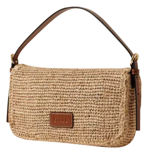Staud Harlow Raffia Shoulder Bag - Neutrals