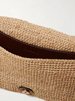 Staud Harlow Raffia Shoulder Bag - Neutrals