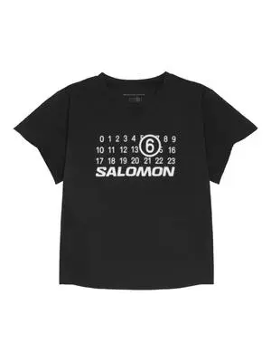 MM6 MAISON MARGIELA X SALOMON Logo-print T-shirt - Black