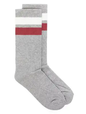 AUTRY Logo-intarsia Socks - Grey