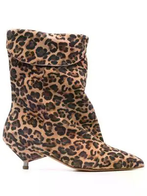 Gisel Moire Kitten Heel Boots For Women