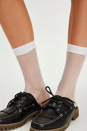 Maria La Rosa Net Socks - White