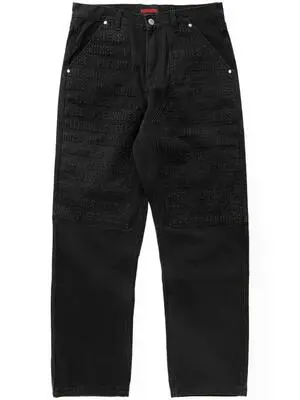 PLEASURES Logo-embroidered Jeans