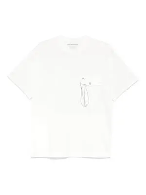 AND WANDER Logo-print T-shirt - White