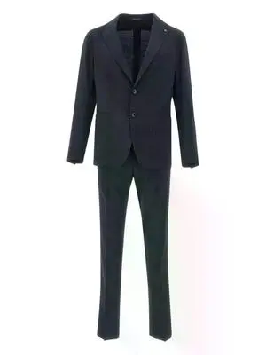 Tagliatore Brooch-detail Suit - Blue