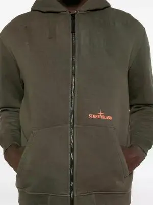 Stone Island Cotton Fleece Hoodie - Green