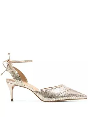 ANDREA CARRANO 60mm Leather Pumps - Gold