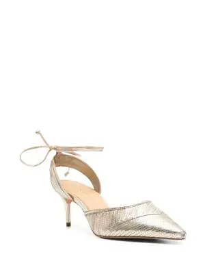 ANDREA CARRANO 60mm Leather Pumps - Gold