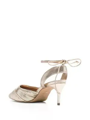 ANDREA CARRANO 60mm Leather Pumps - Gold