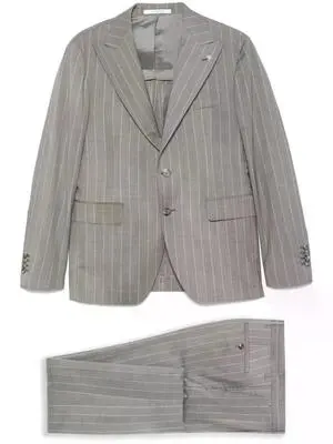 Tagliatore Striped Suit - Grey