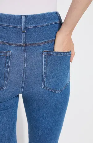Lyssé Granada High-waist Capri Jeans - Mid Wash