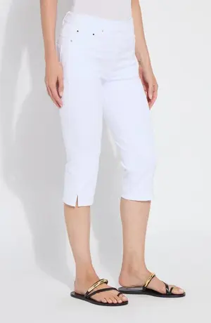 Lyssé Granada High-waist Capri Jeans - White