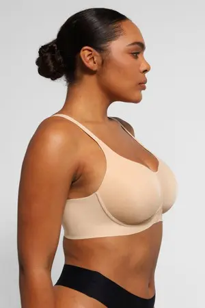 SHAPELLX Wireless Front-hook Back Smooth Bra - Warm Sand