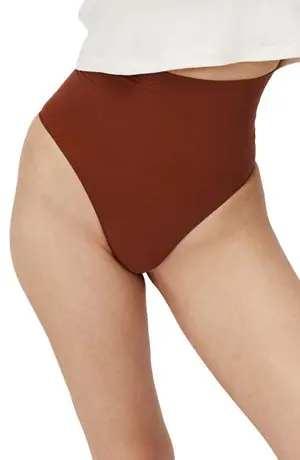 NOODY Seamless Sculpt High-waisted Panties - Brown