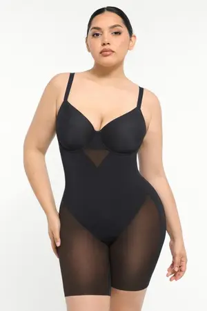 SHAPELLX Airslim Full Coverage Seamless Shaping Bodysuit - Classic Black