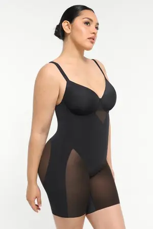 SHAPELLX Airslim Full Coverage Seamless Shaping Bodysuit - Classic Black