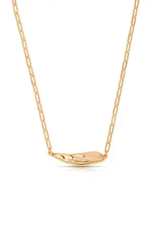 Ettika Ettika Metallic Flow Pendant Necklace Gold