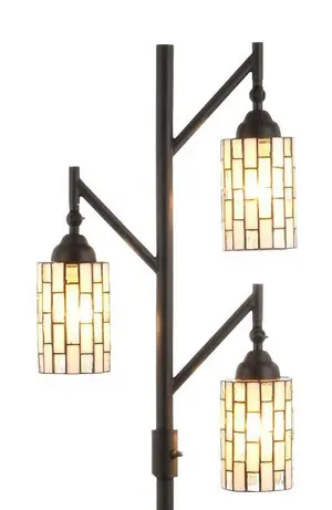 JONATHAN Y Lewis Tiffany-style 71" Multi-light Led Floor Lamp - Bronze