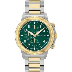 FERRAGAMO Sport Chronograph Bracelet Watch - Two Tone