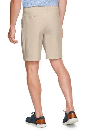 Johnston & Murphy Xc4 Performance Flat Front Shorts - Heather Stone