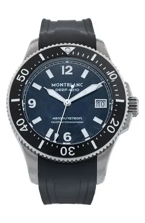 WATCHFINDER & CO. 4810 Collection Rubber Strap Watch - Blue