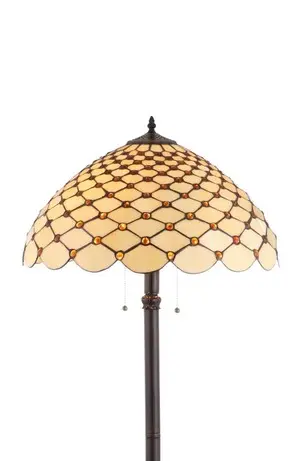 JONATHAN Y Lee Tiffany-style 62" Led Floor Lamp - Bronze