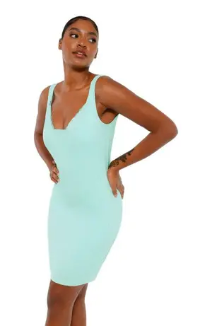 POPILUSH Shapewear Modal Sculpting Mini Dress - Light Blue