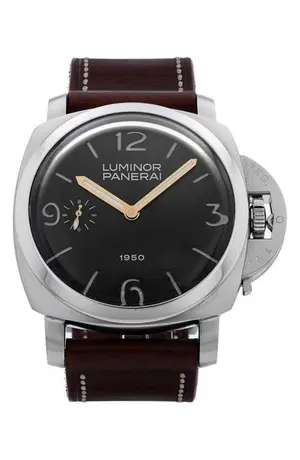 WATCHFINDER & CO. Panerai Luminor 1950 Strap Watch - Black