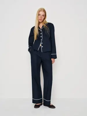 REFORMATION Coco Pajama Set Blue