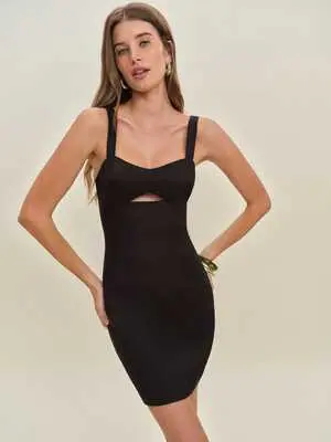REFORMATION Belma Linen Mini Dress - Black