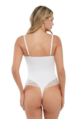 POPILUSH Sculpting Lace Bodysuit - Pearl White