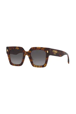 Fendi Tortoise Square Sunglasses - Red