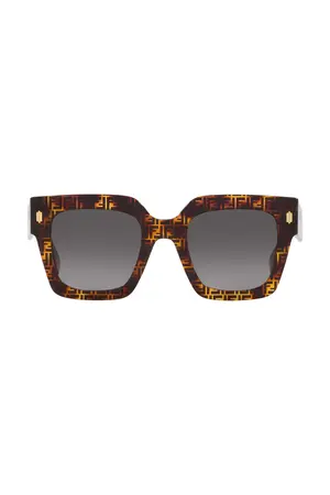 Fendi Tortoise Square Sunglasses - Red