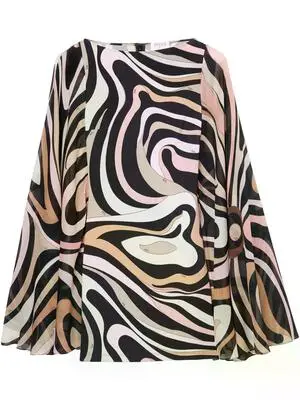Emilio Pucci Marmo-print Silk Dress - Black