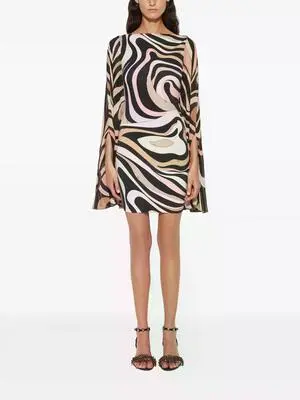 Emilio Pucci Marmo-print Silk Dress