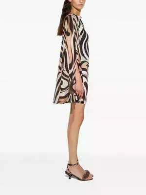 Emilio Pucci Marmo-print Silk Dress