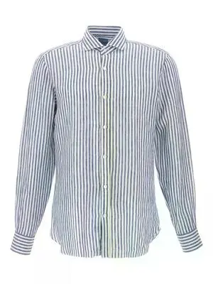 BARBA NAPOLI Striped Shirt - Blue