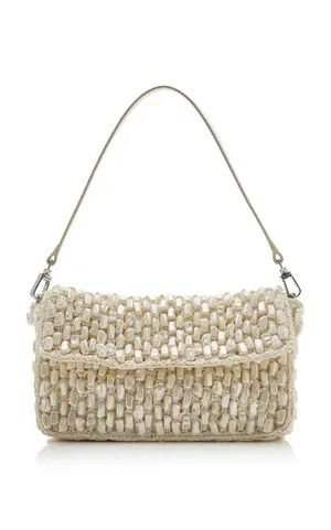 Staud Timmy Shell-detailed Crocheted Bag